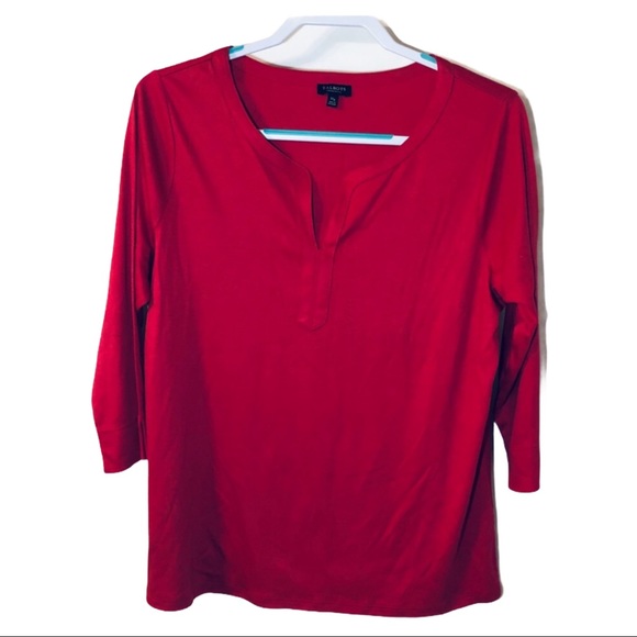 Talbots | Tops | Talbots Red Blouse | Poshmark